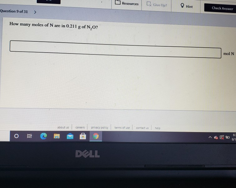 Solved Resources I Give Up? Hint Check Answer Question 9 of | Chegg.com