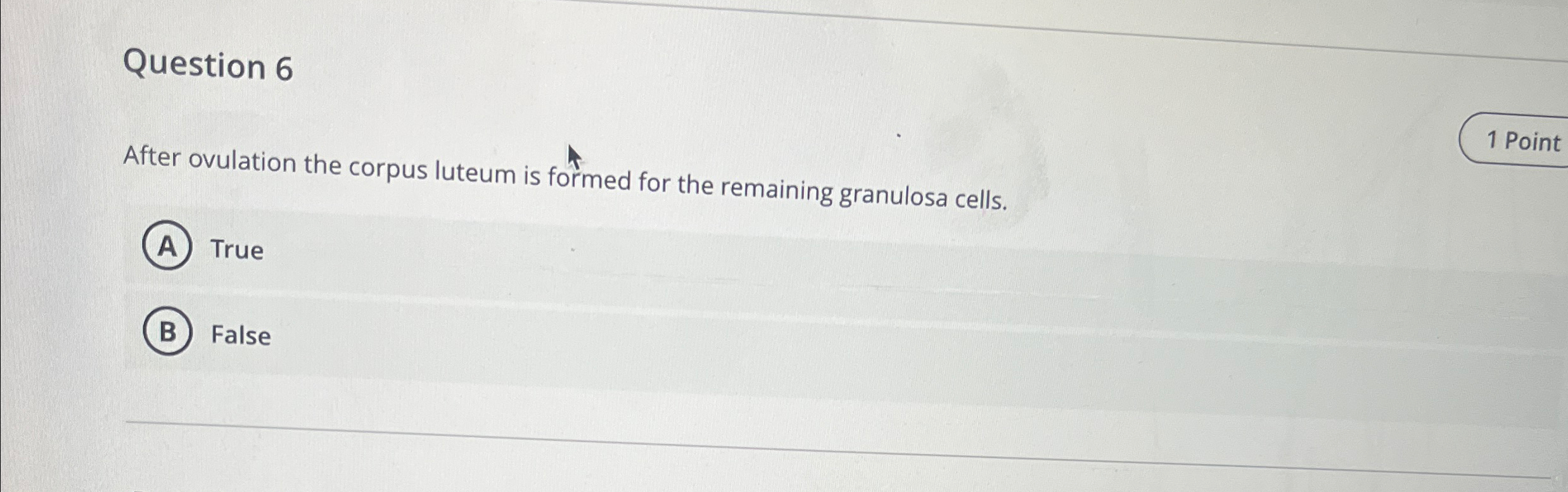 Solved Question 61 ﻿PointAfter ovulation the corpus luteum | Chegg.com