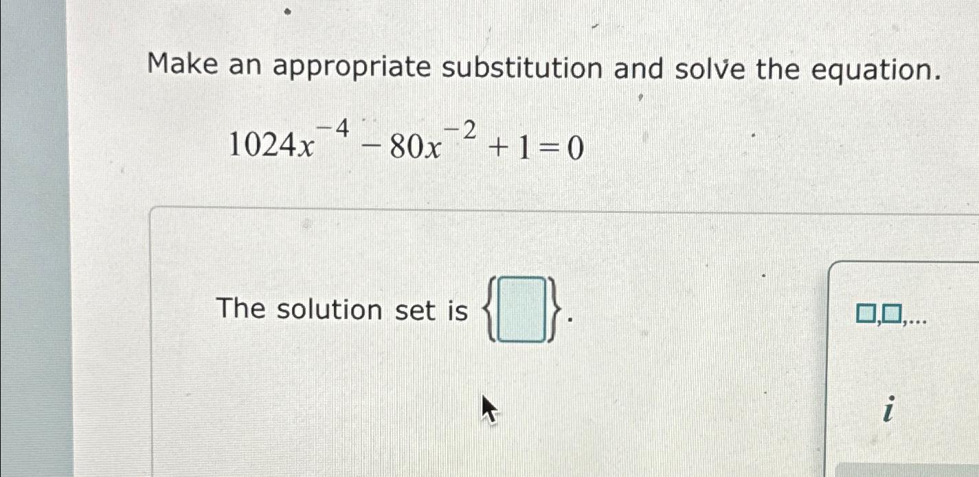 Solved Make an appropriate substitution and solve the | Chegg.com
