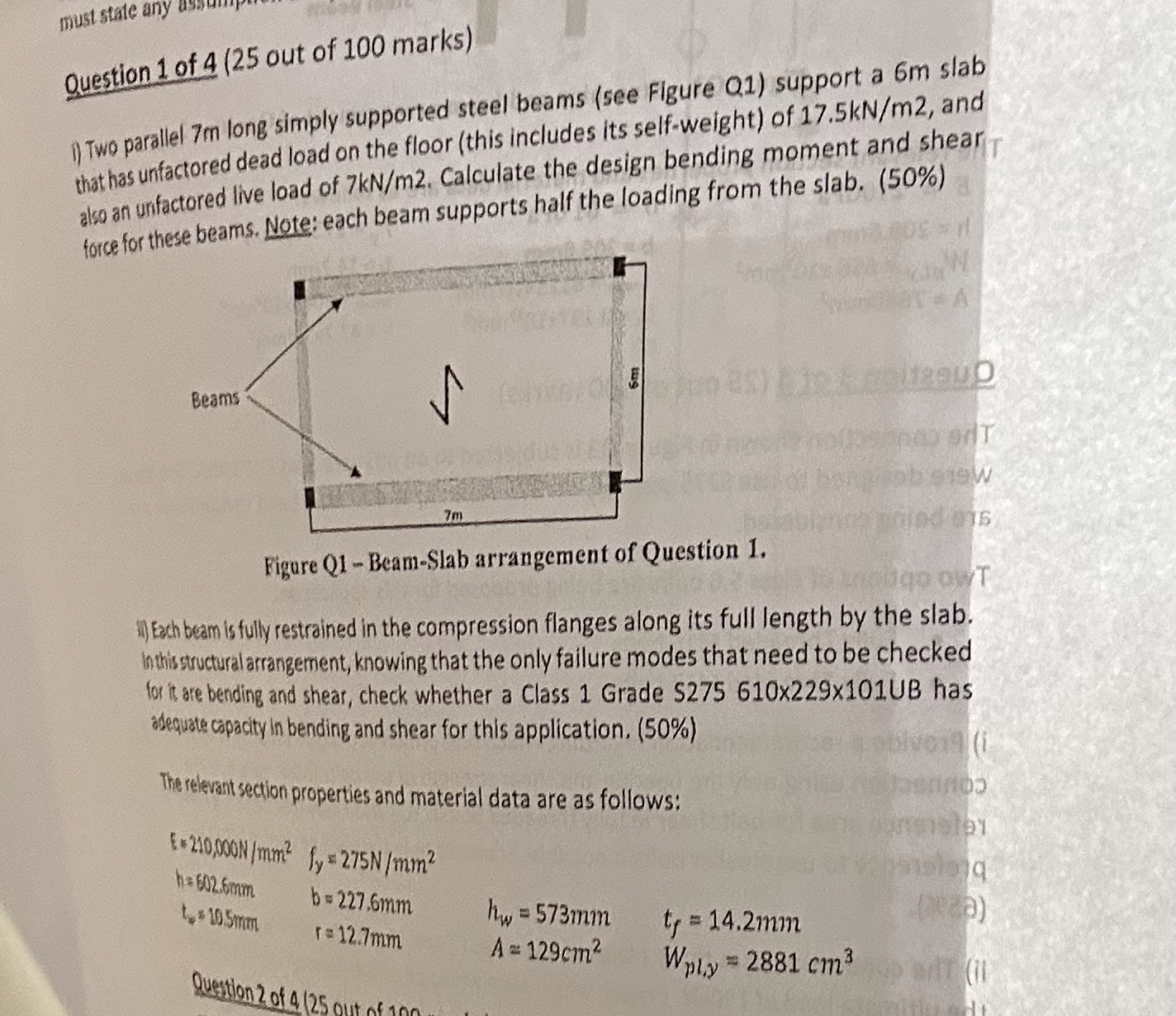 Solved Question 1 ﻿of 4 (25 ﻿out of 100 ﻿marks )Two parallel | Chegg.com