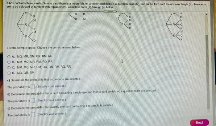 Solved Contains infea caros. On one card there is a moon | Chegg.com