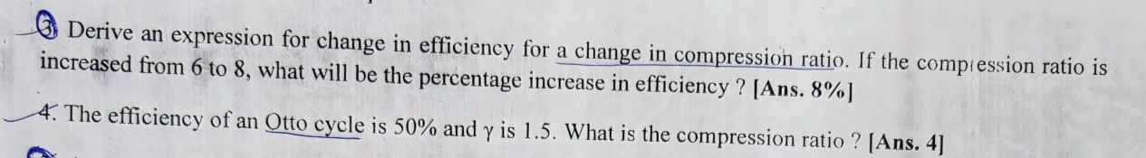 Solved (3) ﻿Derive an expression for change in efficiency | Chegg.com