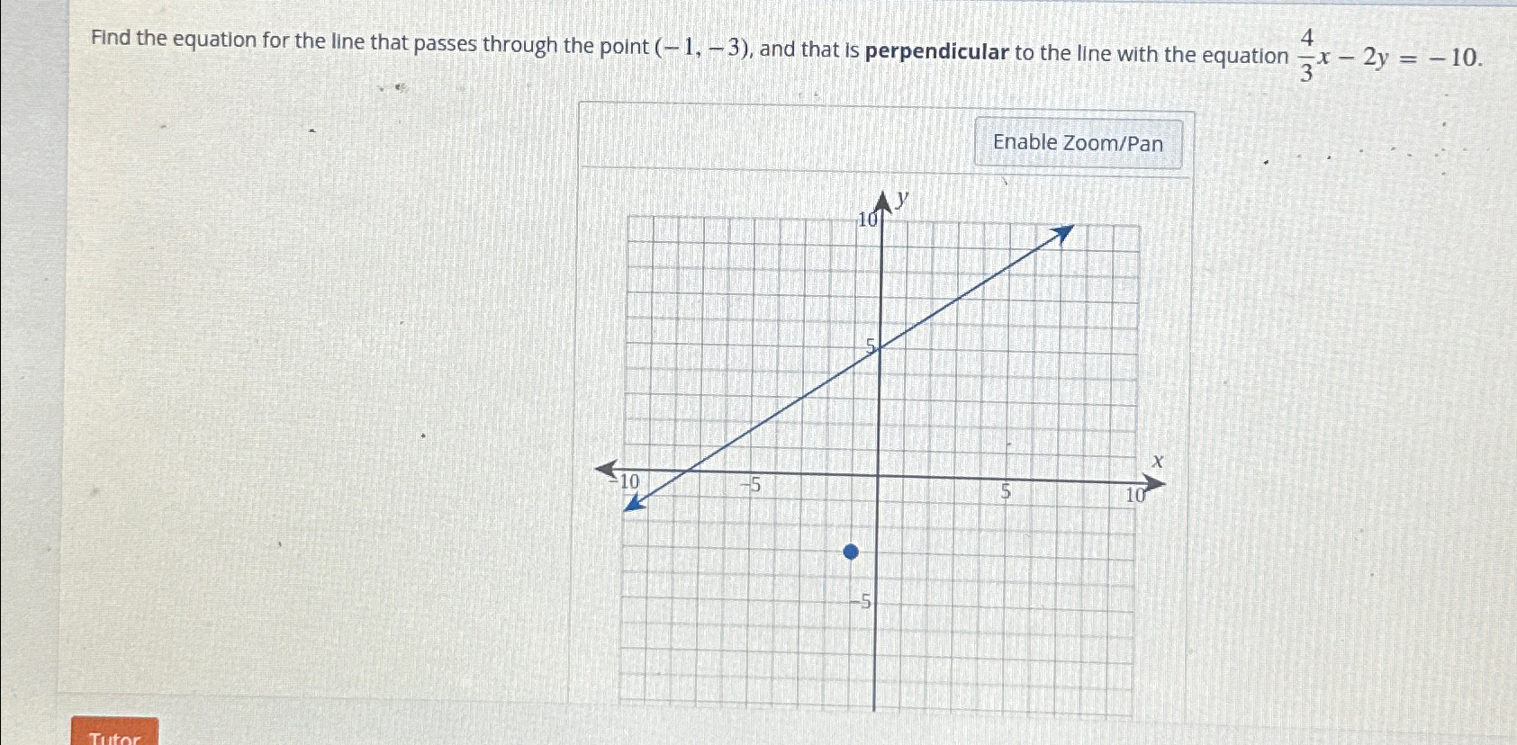 Solved Find the equation for the line that passes through | Chegg.com