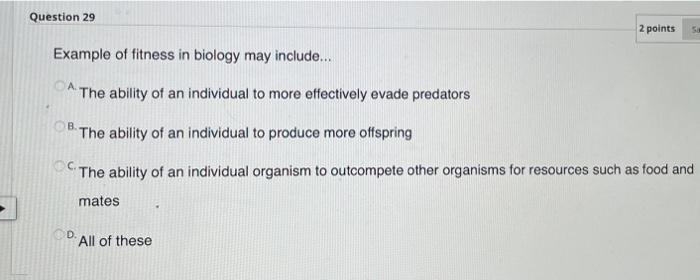 Example of fitness in biology may include... The | Chegg.com