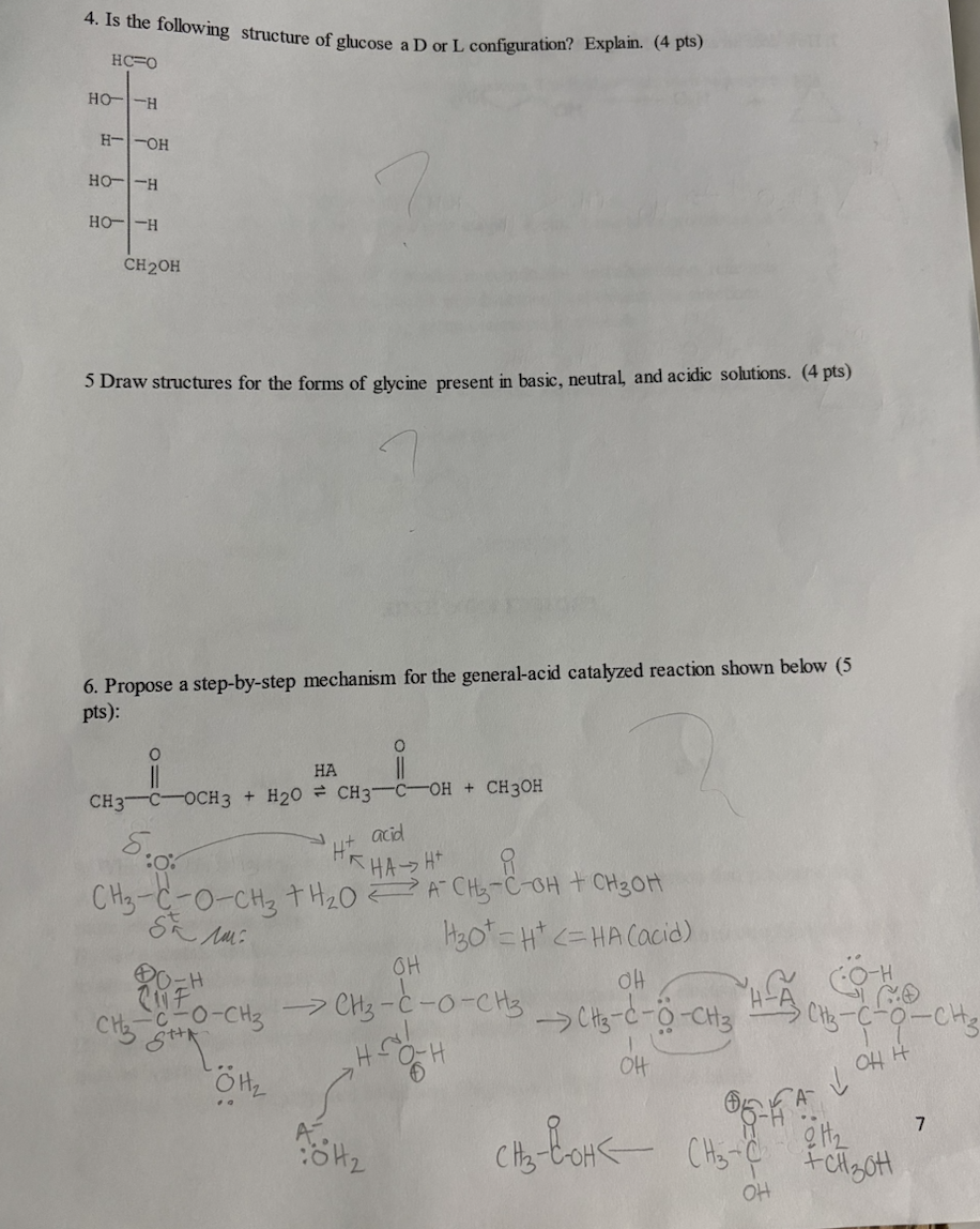 Solved Is ﻿the following structure of ﻿glucose a D or L | Chegg.com