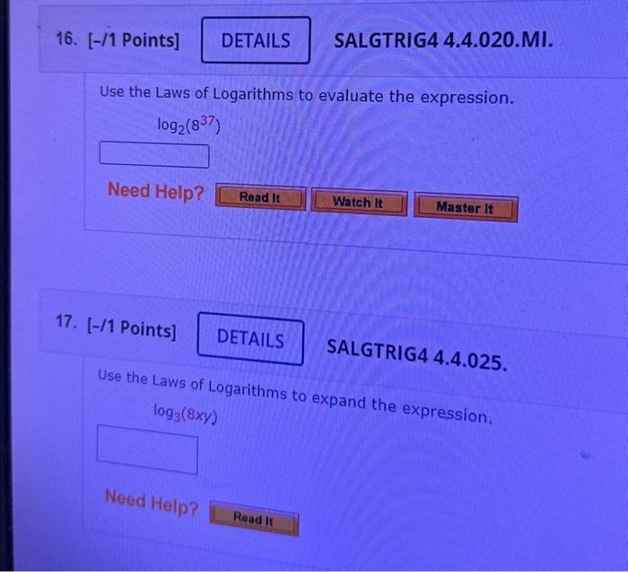 Solved Use the Laws of Logarithms to evaluate the | Chegg.com