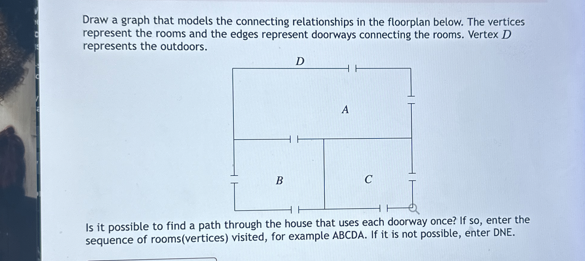 Solved Draw a graph that models the connecting relationships | Chegg.com
