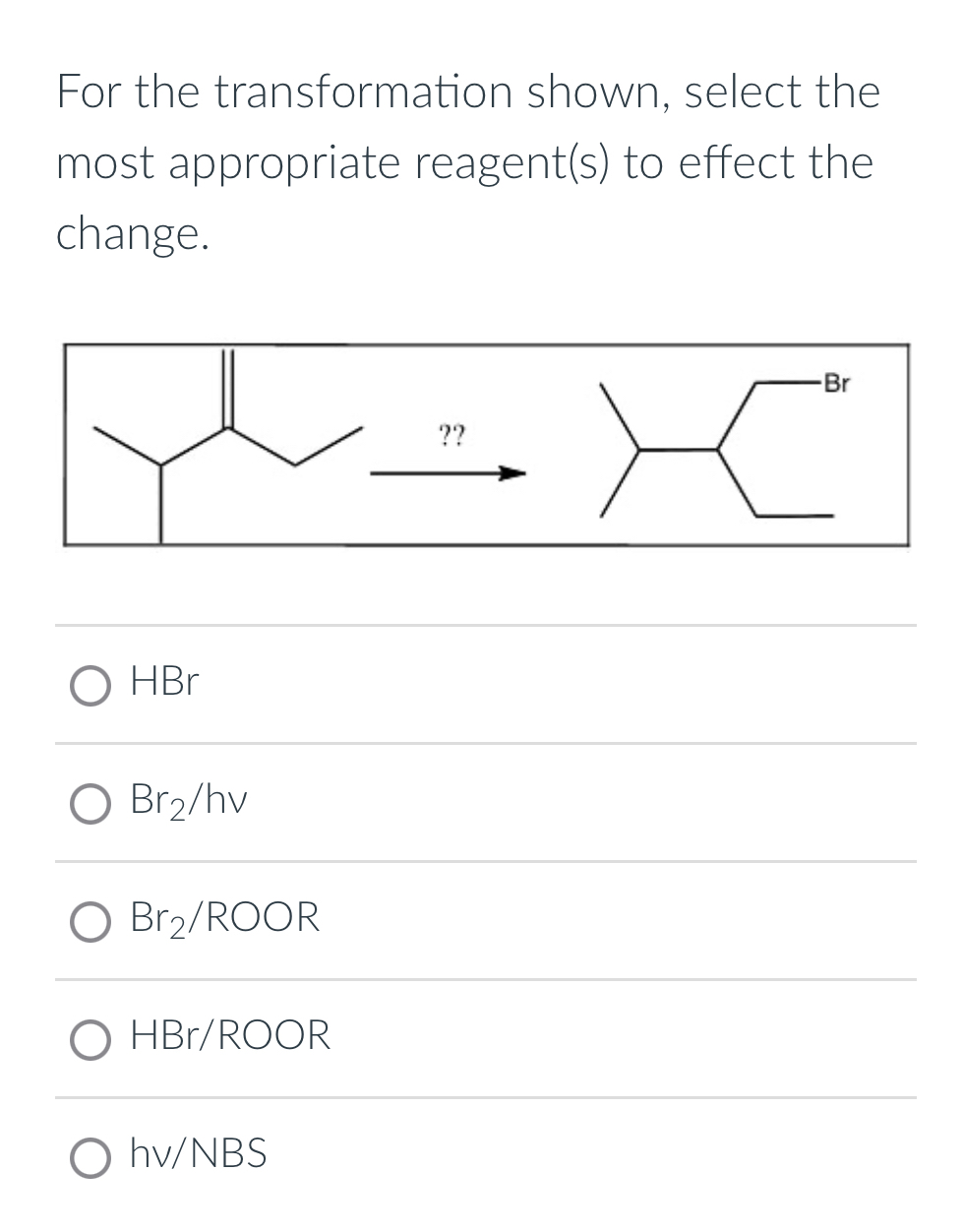 Solved For the transformation shown, select the most | Chegg.com