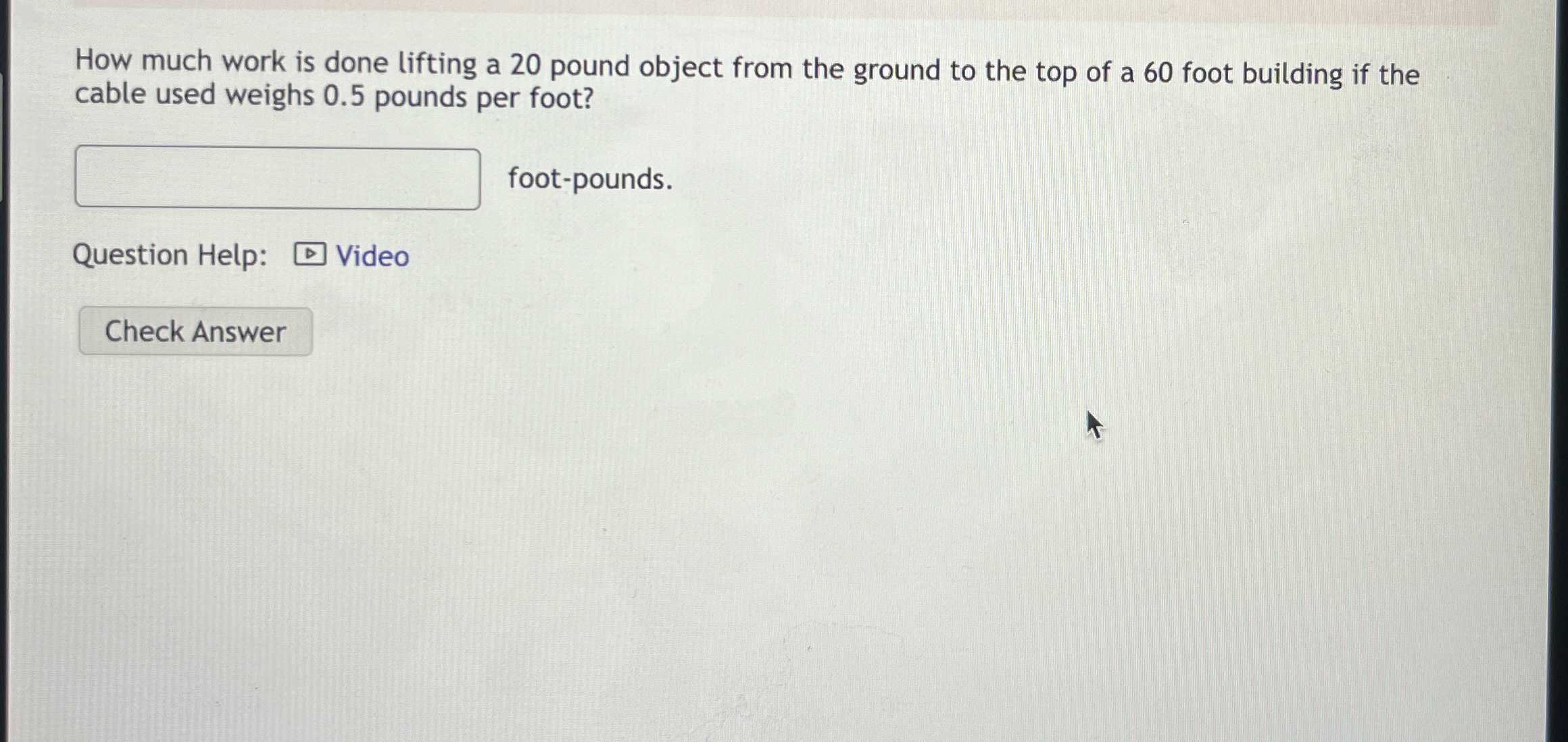 Solved How much work is done lifting a 20 ﻿pound object from | Chegg.com
