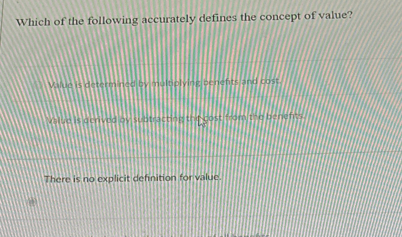Solved Which of the following accurately defines the concept | Chegg.com