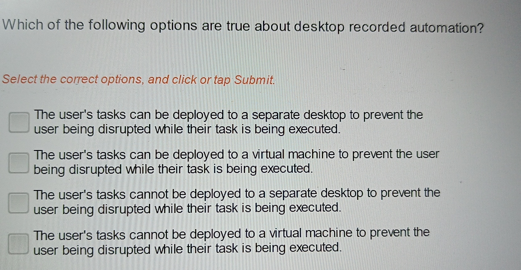 Solved Which of the following options are true about desktop | Chegg.com