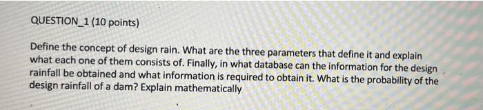 Solved QUESTION_1 (10 points) Define the concept of design | Chegg.com