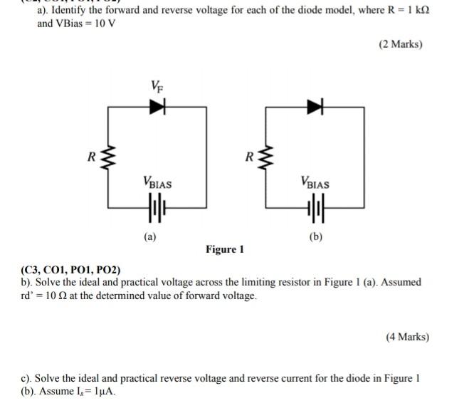 Solved a). Identify the forward and reverse voltage for each | Chegg.com