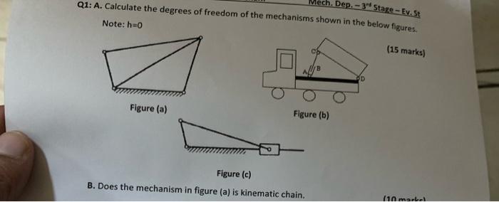 Solved Mech. Dep. - 3 Stage-Ev. St Q1: A. Calculate the | Chegg.com