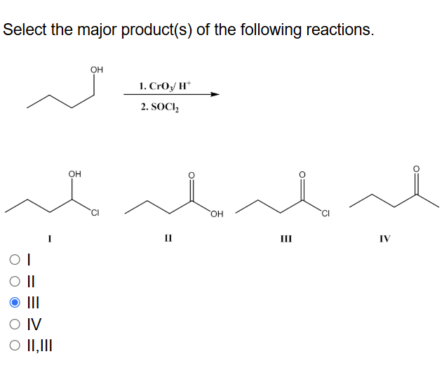 Solved Select the major product(s) ﻿of the following | Chegg.com