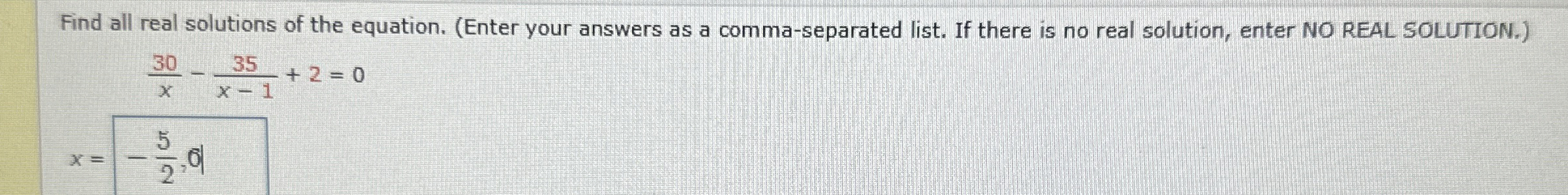 Solved Find all real solutions of the equation. (Enter your | Chegg.com