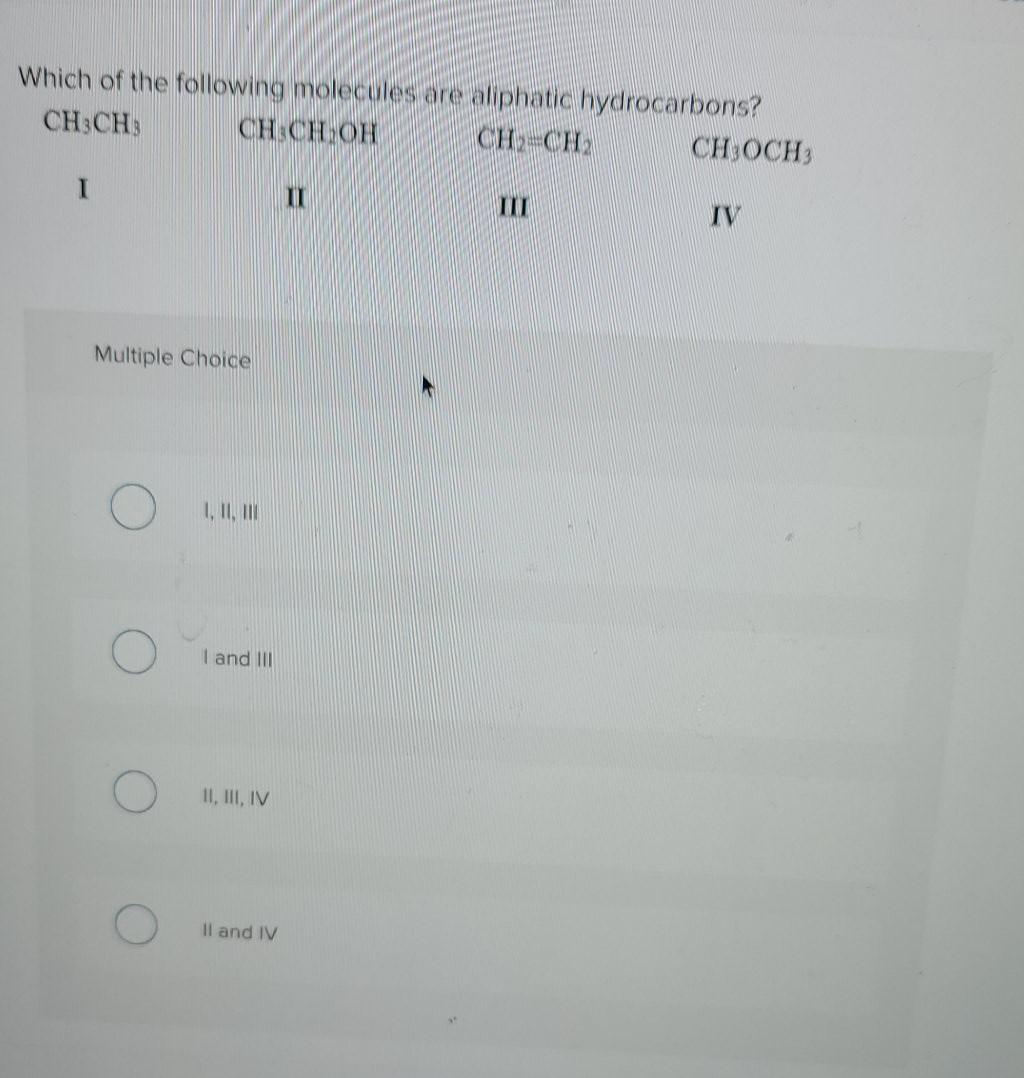 Solved Which of the following molecules contain the same | Chegg.com