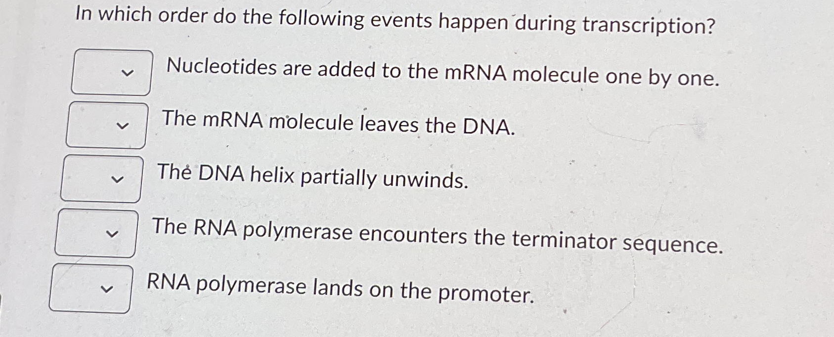 Solved In which order do the following events happen during | Chegg.com