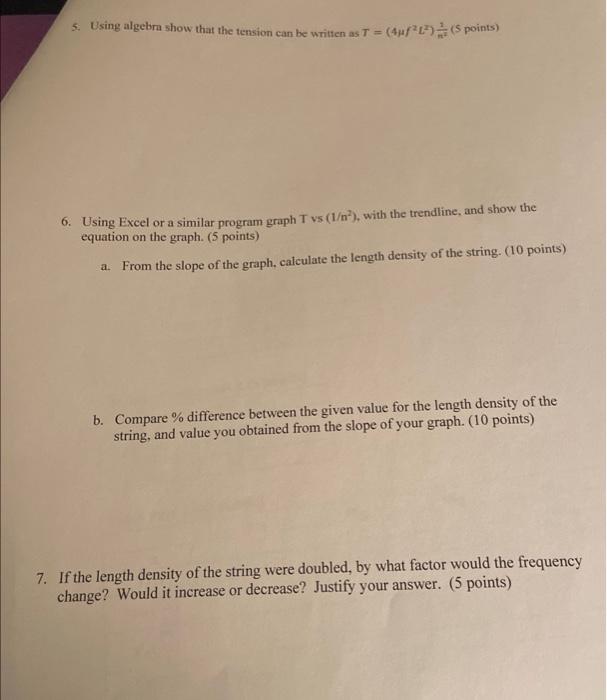 Table for Strine Part 1 (5 noints) Tahle Part 1 (10 | Chegg.com