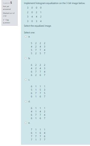 Solved 5 Net Marked 250 les Implement histogram equalization | Chegg.com