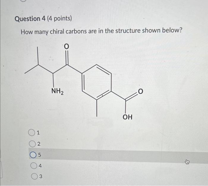 Solved How many chiral carbons are in the structure shown | Chegg.com