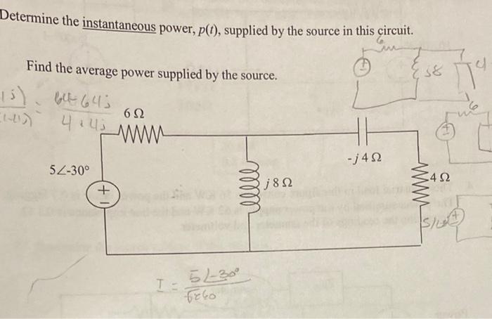 Solved Determine the instantaneous power, p(t), supplied by | Chegg.com