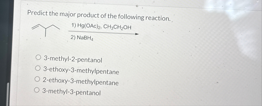 Predict the major product of the following | Chegg.com