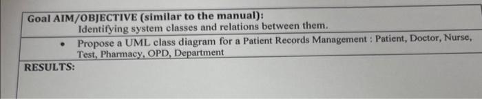 Solved Goal AIM/OBJECTIVE (similar to the manual): | Chegg.com