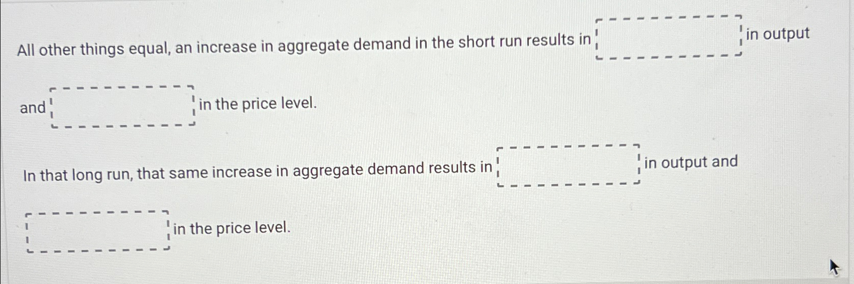 Solved All other things equal, an increase in aggregate | Chegg.com