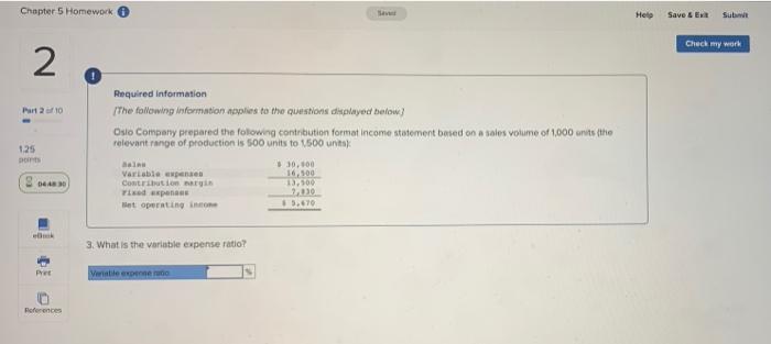 Solved Chapter 5 Homework Help Save & Ex Su Check my work 2 | Chegg.com