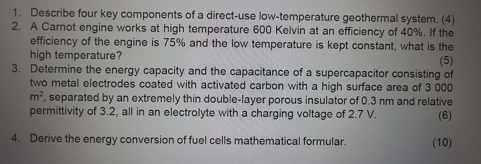 Solved 2. A Carnot engine works at high temperature 600 | Chegg.com