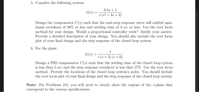 Solved Ecen410 Linear Control Systems Matlab Project 1 
