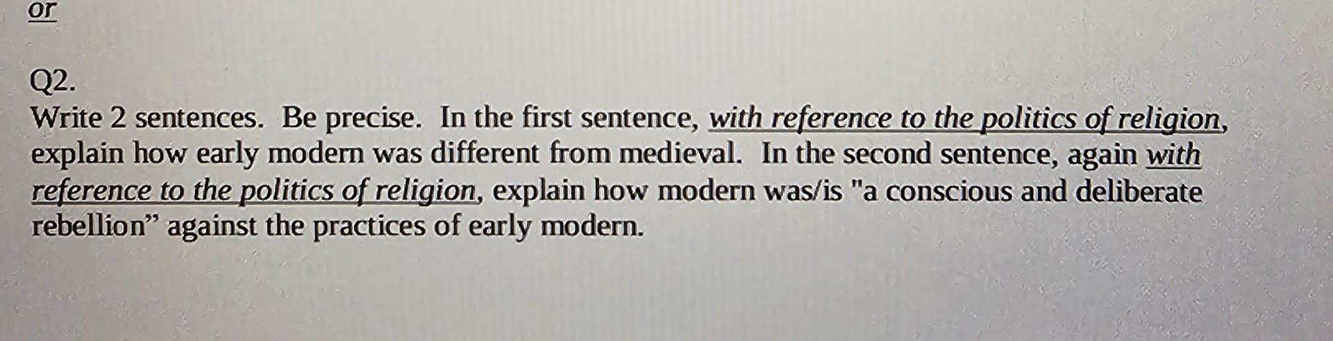 Q2. Write 2 sentences. Be precise. In the first | Chegg.com