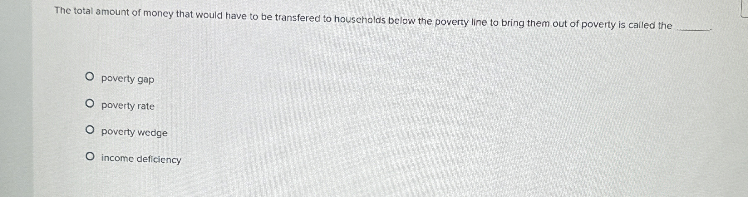 Solved The total amount of money that would have to be | Chegg.com