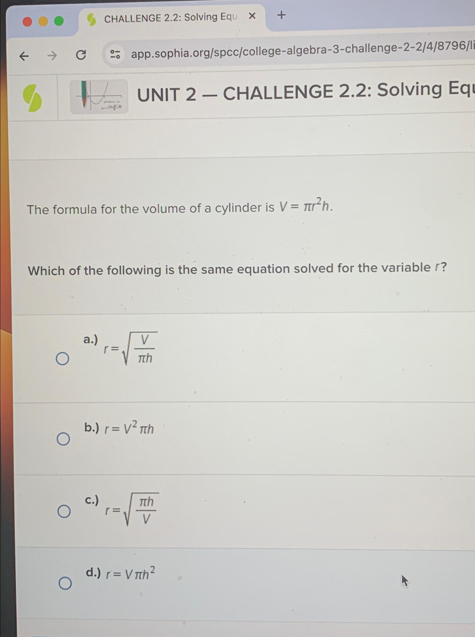 Solved CHALLENGE 2.2: Solving Equ+larr→C,@° | Chegg.com