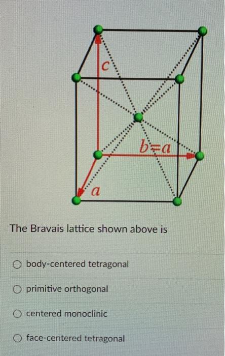 Solved C bra a The Bravais lattice shown above is O | Chegg.com