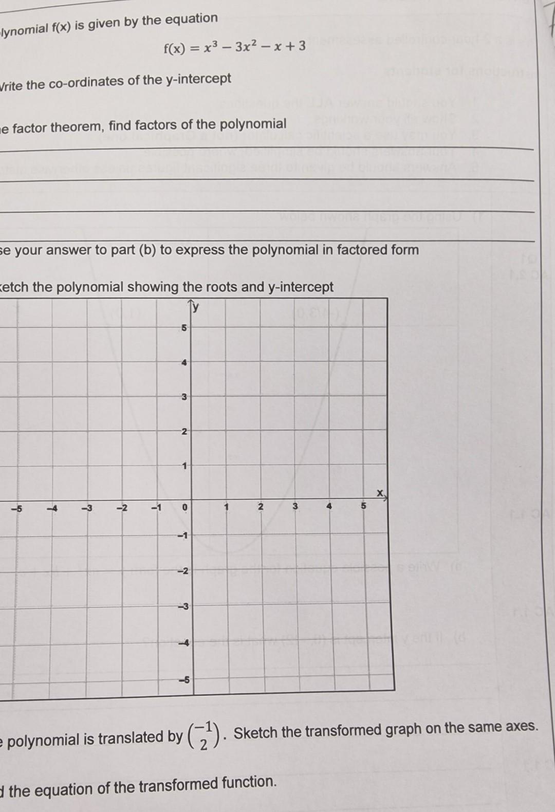 Solved 2) A polynomial f(x) is given by the equation | Chegg.com