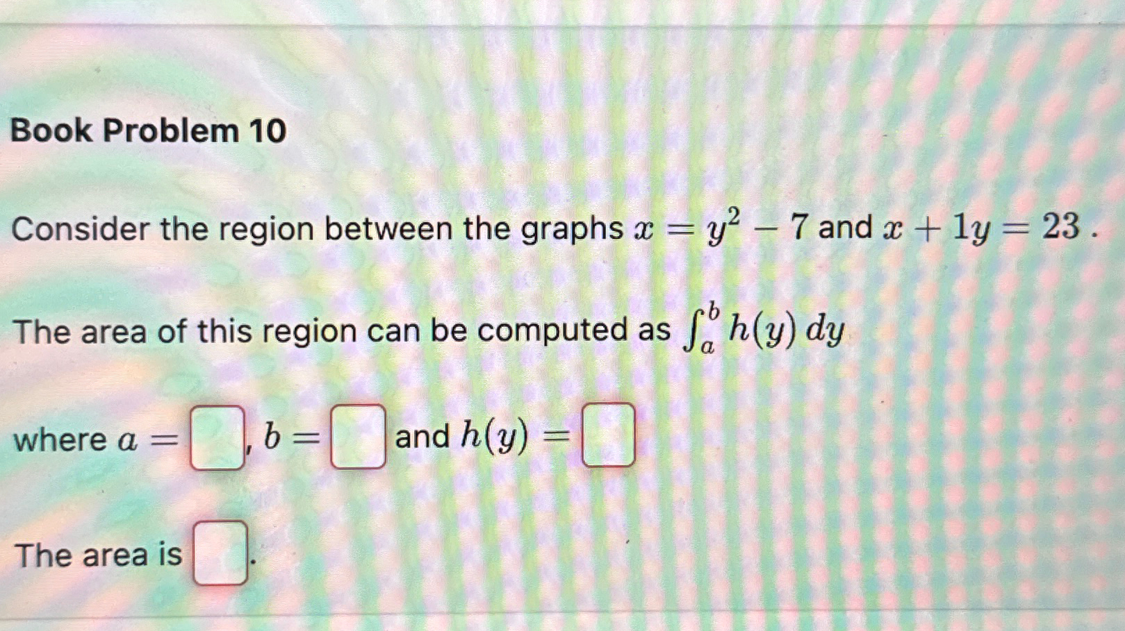 Solved Book Problem 10Consider the region between the graphs | Chegg.com