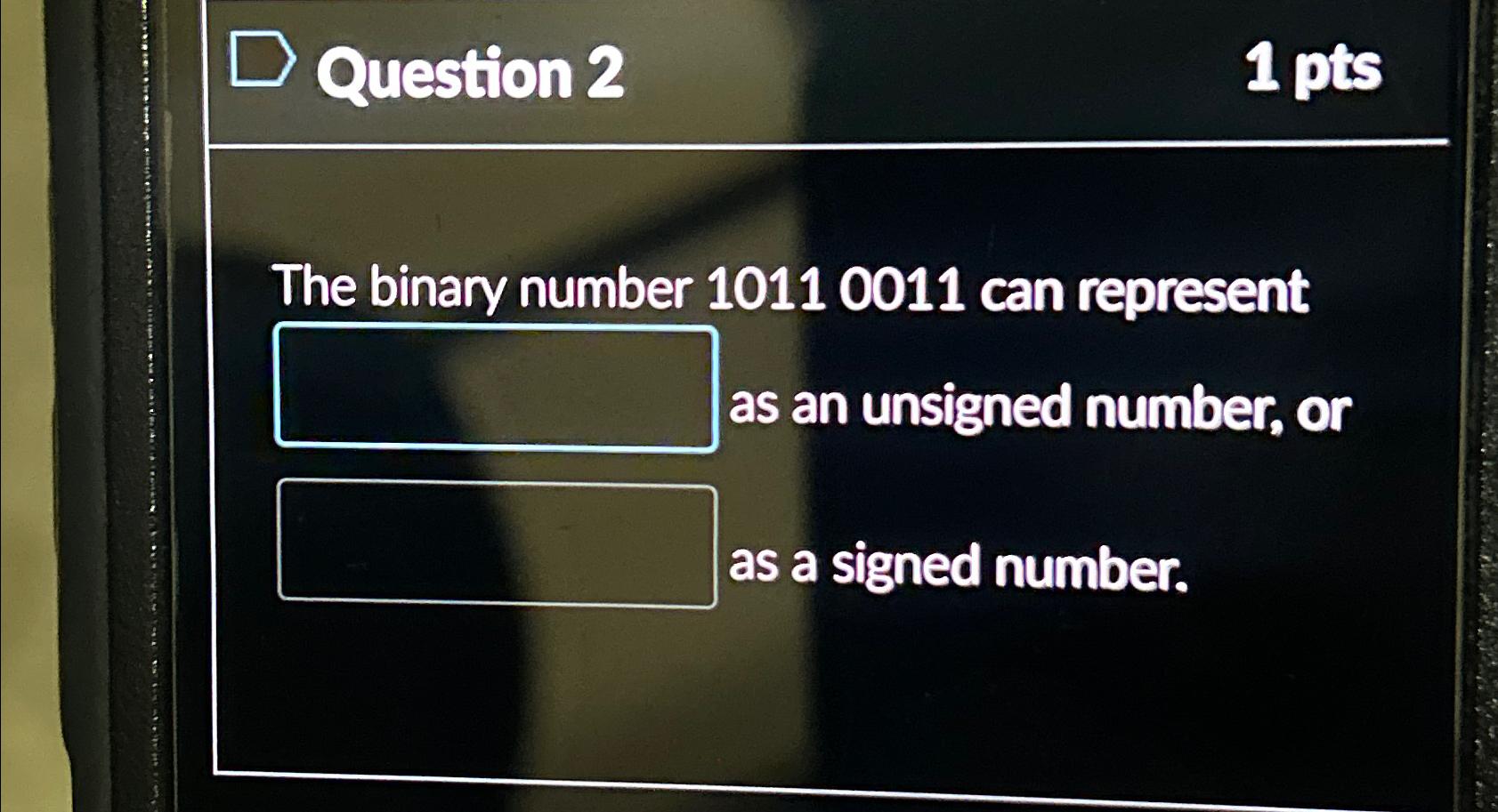 Solved Question 21 ﻿ptsThe binary number 10110011 ﻿can | Chegg.com