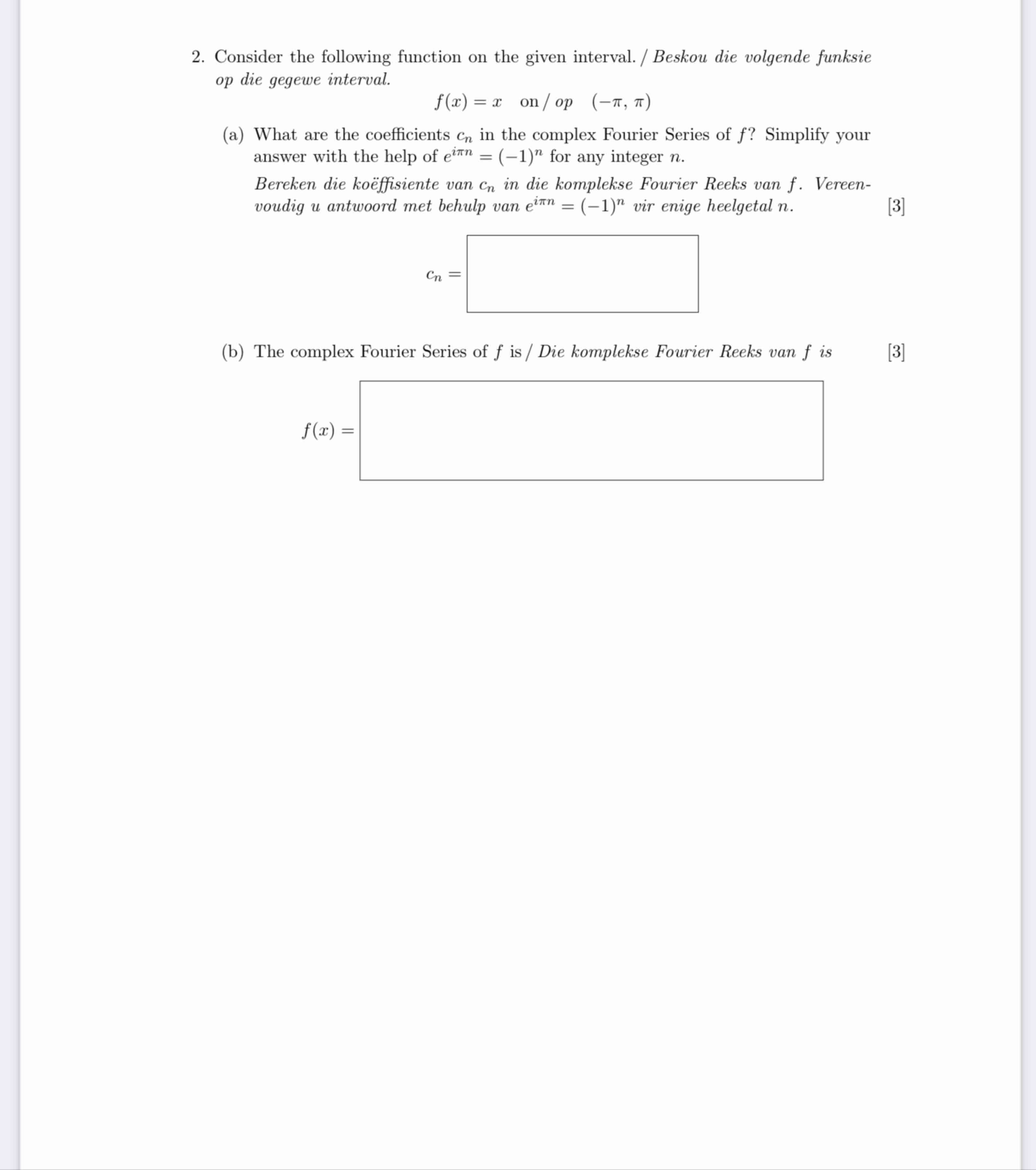 Solved Consider the following function on ﻿the given | Chegg.com