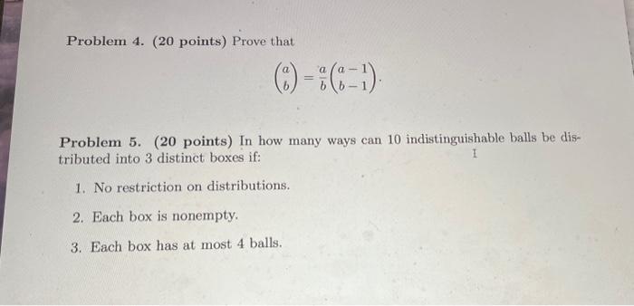 Solved Problem 3. (20 points) Compute 1. ∑k=0n(−1)k(nk) 2. | Chegg.com