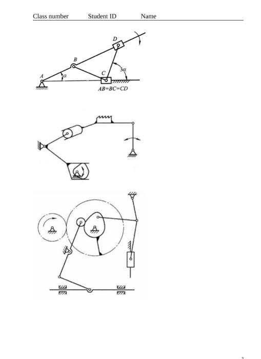 Solved 2-1 Try to calculate the DOF of the mechanisms below | Chegg.com