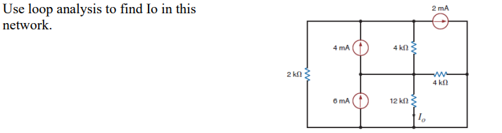 Solved Use loop analysis to find Io in this network. | Chegg.com