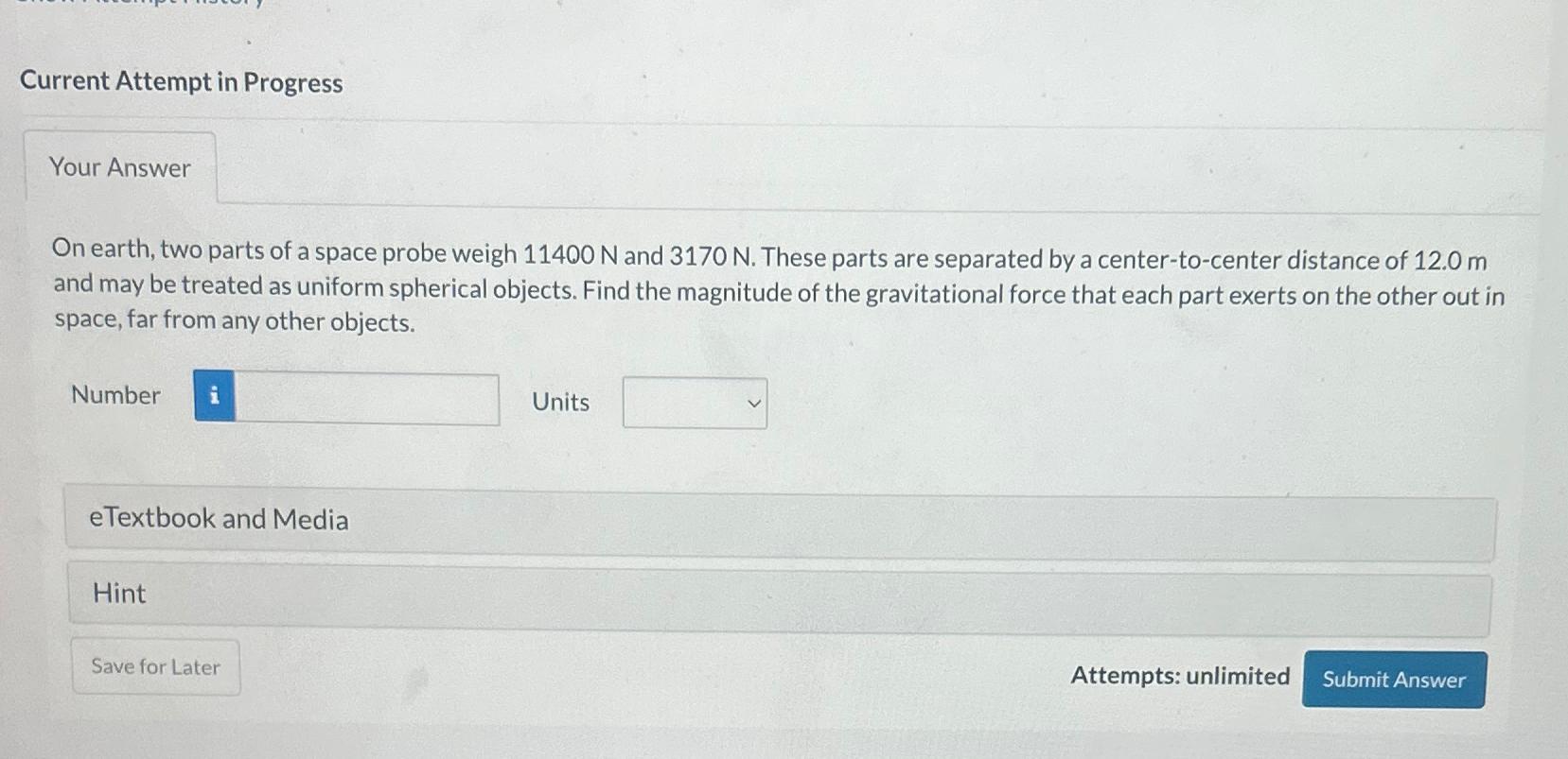 Solved Current Attempt in ProgressYour AnswerOn earth, two | Chegg.com