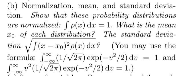Solved (b) Normalization, mean, and standard deviation. Show | Chegg.com