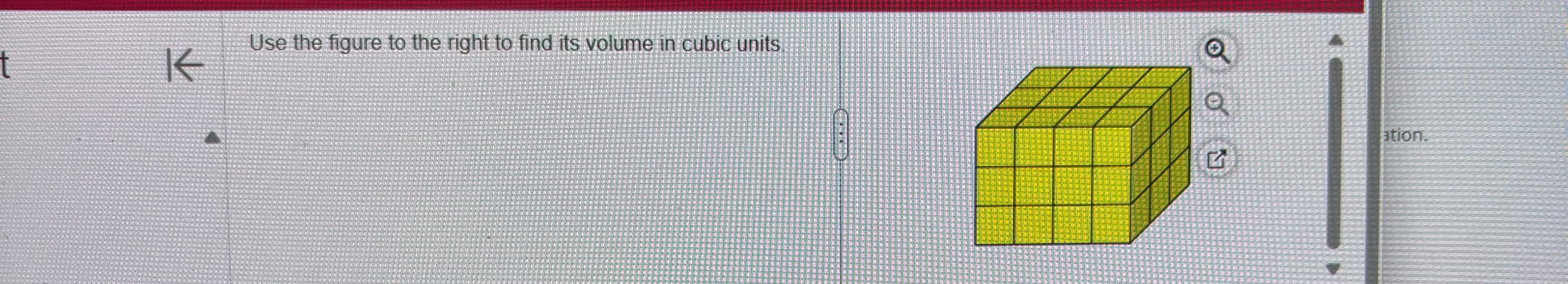 Solved Use the figure to the right to find its volume in | Chegg.com