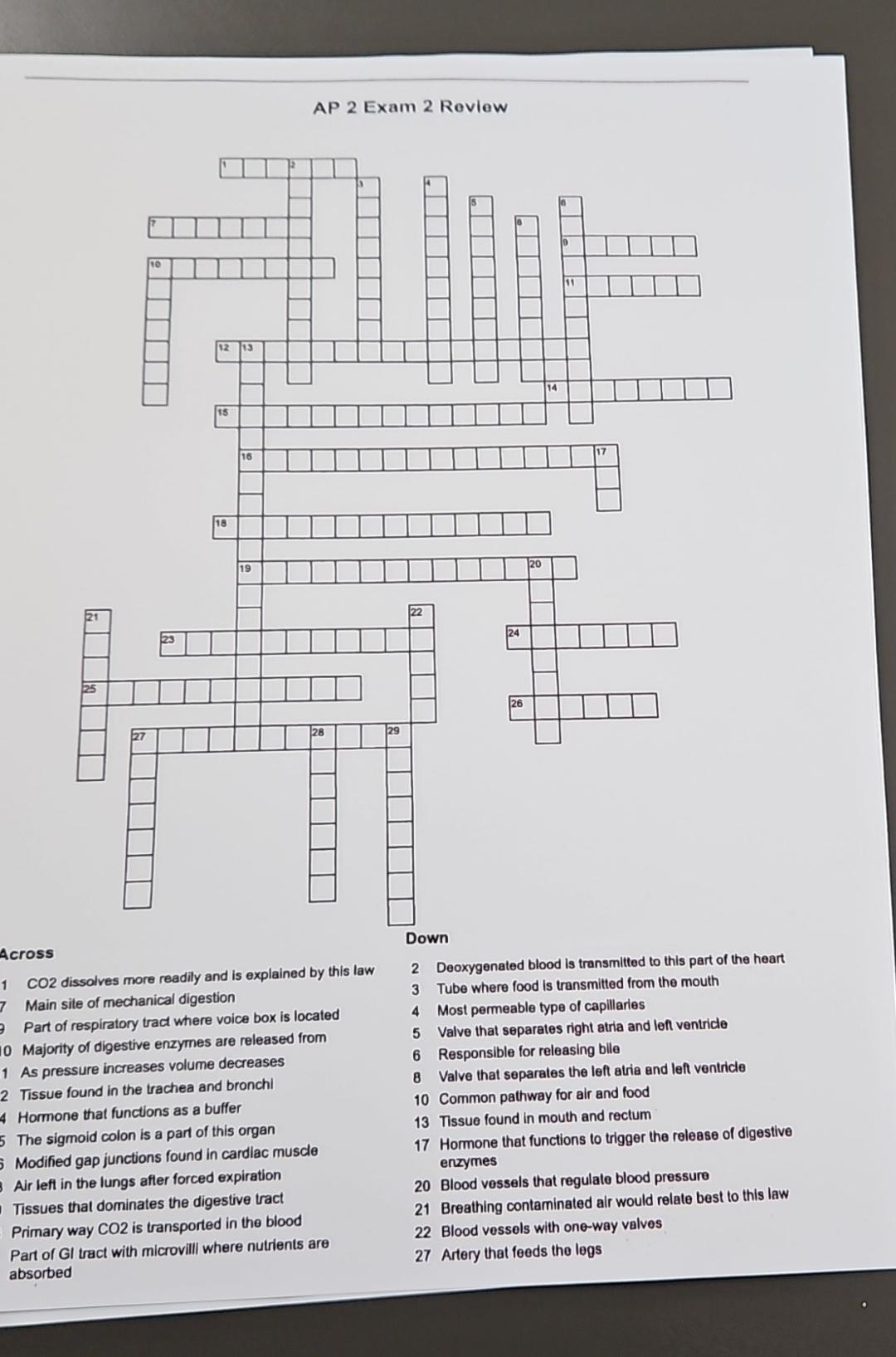 AP 2 Exam 2 Review Across 1CO2 dissolves more readily | Chegg.com