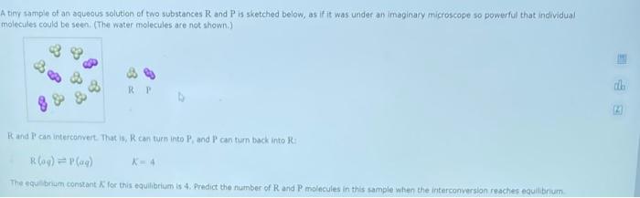 Solved A tiny sample of an aqueous solution of two | Chegg.com