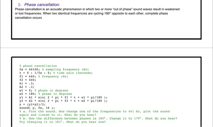 Solved 2- Phase cancellation: Phase cancellation is an | Chegg.com