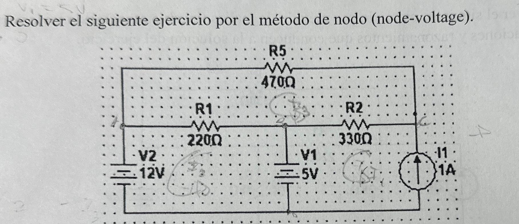 Solved Resolver el siguiente ejercicio por el metodo de nodo | Chegg.com